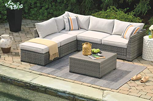 Signature Design by Ashley P301-070 Cherry Point Seating Set of 4 Conversational Set, Gray