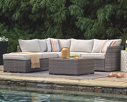 Signature Design by Ashley P301-070 Cherry Point Seating Set of 4 Conversational Set, Gray