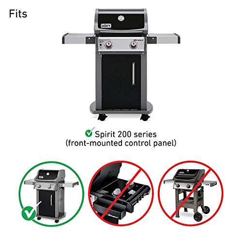 Hongso 18" Burner Tubes 69785 and 15.3" Flavorizer Bars 7635, 17.5" Cast Iron Grill Grates 7637 Replacement Parts for Weber Spirit 200 Series, Spirit E S 200 Series Gas Grill, with Up Front Controls