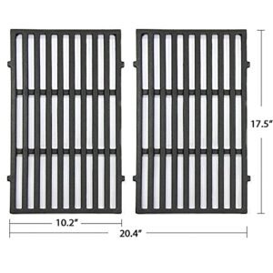 Hongso 18" Burner Tubes 69785 and 15.3" Flavorizer Bars 7635, 17.5" Cast Iron Grill Grates 7637 Replacement Parts for Weber Spirit 200 Series, Spirit E S 200 Series Gas Grill, with Up Front Controls