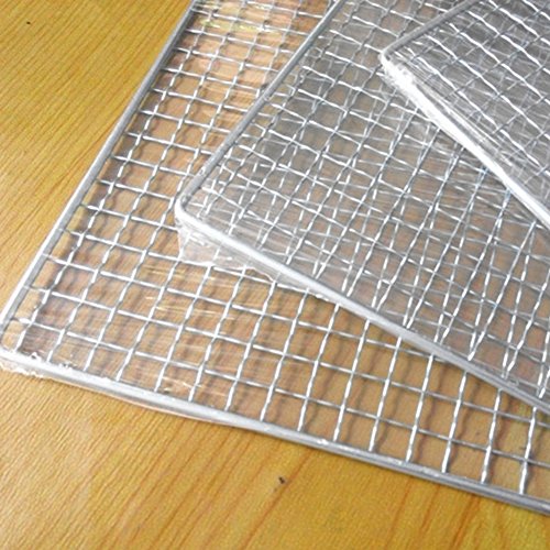 QKDS BBQ Grill, Stainless Steel Mesh BBQ Grill Grate Grid Wire Rack Cooking Replacement Net, Works on Smoker,Pellet,Gas,Charcoal Grill, for Camping Barbecue Outdoor Picnic Tool, 30*45cm