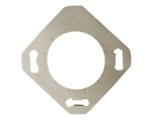 ministry of warehouse 3 bolt, 6 5/16 square, 4″ diam, oil burner flange gasket