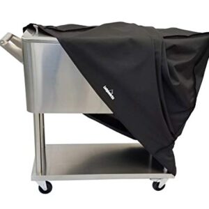 Cooler Cart Cover - Universal Fit For Most 80 QT Rolling Cooler (Patio Cooler On Wheels, Beverage Cart, Rolling Ice Chest, Party Cooler) Protective Cover, Water Proof