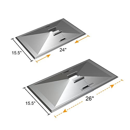 AJinTeby Grill Drip Pans Adjustable Grease Tray Set Fit for Nexgrill, DynaGlo, Uniflame, BHG, Backyard, Kenmore and Other Grills -Professional Parts (26")