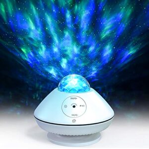 star projector night light projector with remote control led galaxy ocean wave projector bluetooth music speaker for bedroom, game rooms, party, home theatre, night light ambiance, eurpmask