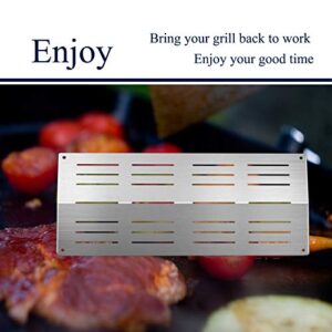 Folocy BBQ Gas Grill Replacement Parts, Stainless Steel Grill Heat Plates Burner Cover Heat Shield Repair Kit for Charbroil 4632210, Grand Hall Y0202XCLP17, Bakers & Chefs, 17 1/16” x 7 5/8", 3-Pack