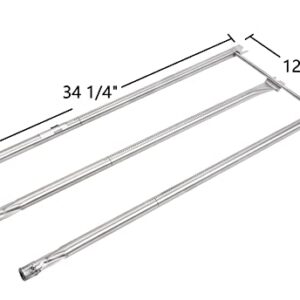 Gassaf Burner Tube Set Replacement for Weber 67820 67722, Genesis 300 Series E310 E320 EP310 EP320 S310 S320 (2007-2010)with Side Control Knobs, 34-1/4 inch 304 Stainless Steel durable Burner