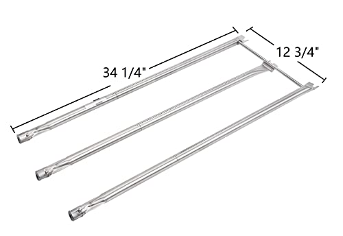 Gassaf Burner Tube Set Replacement for Weber 67820 67722, Genesis 300 Series E310 E320 EP310 EP320 S310 S320 (2007-2010)with Side Control Knobs, 34-1/4 inch 304 Stainless Steel durable Burner