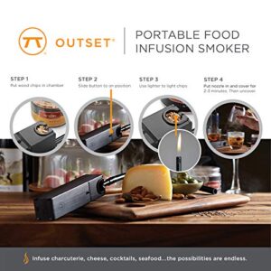 Outset Portable Food Infusion Smoker, 9-Inch, Black