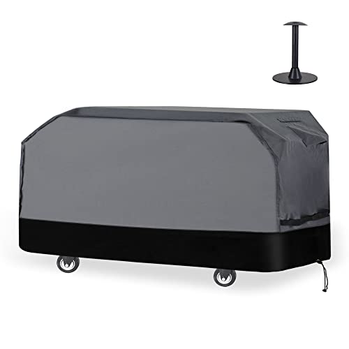 Waykea Heavy Duty Griddle Grill Cover for Blackstone 36 Inch, Royal Gourmet | Thick 600D Oxford Waterproof UV & Fade Resistant Griddle Station Cover (68”W x 28”D x 35”H, Gray/Black)