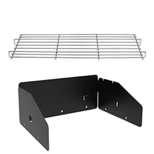 AJinTeby Wind Screen Blackstone Wind Guards Compatible with Blackstone 17" Griddle and Stainless Steel Grill Warming Rack, Grill Parts Accessories for Blackstone Griddle