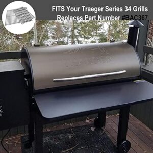 GLOWYE Stainless Steel Grill Grates Replacement for Traeger Pro Series 34 Century 34 Texas Elite 34 Texas Elite 34, Pit Boss 1000XL 1100PRO Series Pellet Grills, Weber Genesis II 400 Series Grills