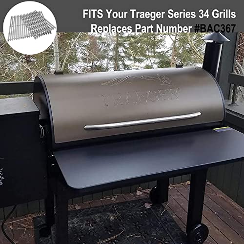 GLOWYE Stainless Steel Grill Grates Replacement for Traeger Pro Series 34 Century 34 Texas Elite 34 Texas Elite 34, Pit Boss 1000XL 1100PRO Series Pellet Grills, Weber Genesis II 400 Series Grills