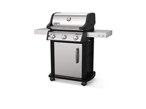 weber spirit s-315 liquid propane gas grill, stainless steel