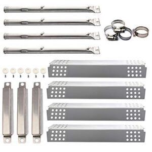 sunshineey gas grill replacement parts kit stainless steel burner, heat plate, carry over tube for charbroil 463241113, 463449914 model(repair kit)