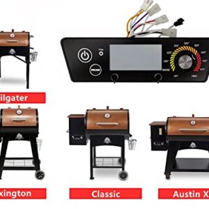 Bbqzone Digital Thermostat Control Board Replacement Part for Pit Boss Wood Pellet Grill Tailgater P7-340/ Lexington P7-540/ Classic P7-700/ Austin XL P7-100/ 440FB1 Matte Black