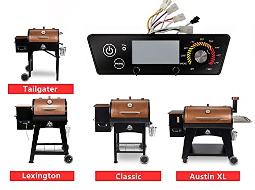 Bbqzone Digital Thermostat Control Board Replacement Part for Pit Boss Wood Pellet Grill Tailgater P7-340/ Lexington P7-540/ Classic P7-700/ Austin XL P7-100/ 440FB1 Matte Black