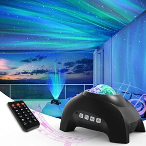 vidafelic star projector, northern lights aurora projector, bluetooth speaker galaxy light projector, 8 white noises night light projector for kids adults room decor bedroom ceiling party