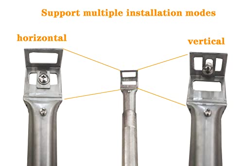 Dongftai 1" Dia Adjustable Burner (5-Pack) and Adjustable Crossover Tube (4-Pack) Extends from 14" to 19" BBQ Replacement Parts for Nexgrill, Brinkmann, Dyna-Glo, and Most Gas Grill Models