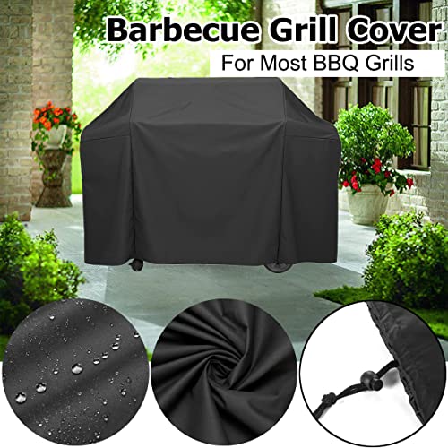 Grill Cover 600D Barbecue Cover 67 Inch Waterproof BBQ Grill Cover,Outdoor Heavy Duty Weather,UV and Fade Resistant Grill Covers for 50 55 58 60 65 Inch Charbroil and Gas Grill (67" Lx24 Wx46 H)