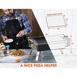 Mimiuo Outdoor Gas Pizza Oven - Portable Propane Pizza Ovens for Outside - Professional Pizza Stove with Oven Cover, Pizza Stone and Pizza Peel - (Classic G-Oven Series)