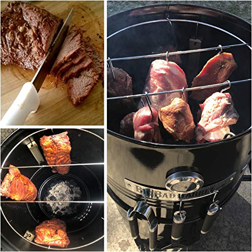 Big Bad Barrel Pit Drum Smoker Charcoal Barbeque Grill - 5 in 1 - Smoker, Grill, Pizza Oven, Table and Fire Pit