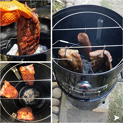 Big Bad Barrel Pit Drum Smoker Charcoal Barbeque Grill - 5 in 1 - Smoker, Grill, Pizza Oven, Table and Fire Pit