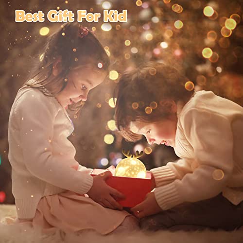 Children's Night Light Projector Festival Atmosphere Light, 3 Color Timed Remote Control Star Sky Projector，with 6 Sets of Different Theme Patterns (Birthday, Valentine's Day, Christmas, etc)