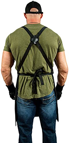 GRILL TEAM SIX BBQ Aprons for Men Ultra Tough Elite Chef Apron with 5 Pocket Design - Perfect Grilling Gifts for Men and Dads