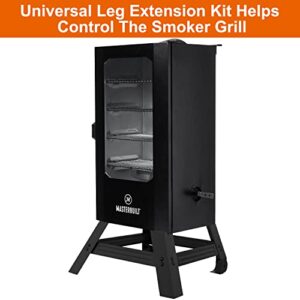 MixRBBQ Universal Legs for Masterbuilt Smoker, Electric Smoker Stand with Wheels Fits Masterbuilt MB20101114, MB20071117, MB20070421-30 Inch Digital Smoker Legs Accessories, Black