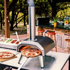 Ooni Karu 12 Multi-Fuel Outdoor Pizza Oven + Ooni 12" Perforated Pizza Peel + Ooni Karu 12 Carry Cover + Propane Gas Burner Bundle - Ideal for Any Outdoor Kitchen