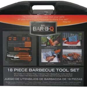 Mr. Bar-B-Q Deluxe BBQ Tool Set | All in One BBQ Tool Set | Premium Hard-Shell Case | Contains 18 Stainless Steel BBQ Grilling Tools | BBQ Tools Set for Men