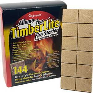 Imperial KK0313 Timberlite Fire Starter, 144 Squares, Brown, 144 Pack