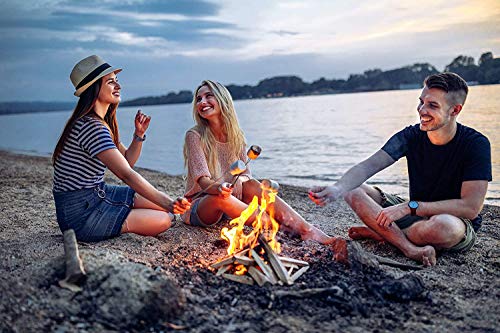 Marshmallow Roasting Sticks 32 inch 4 Pcs Telescoping Stainless Steel Smores Skewers Hot Dog Forks BBQ Camping Cookware Campfire Grill Cooking Tools