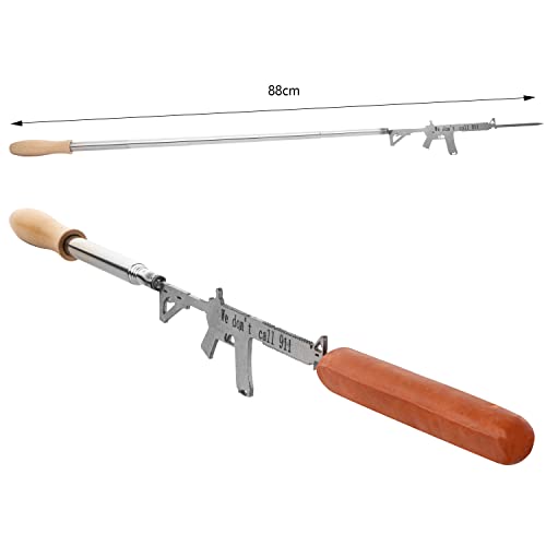 AR15 Gun Marshmallow & Hotdog Roaster Extendable 30 Inch Fire, BBQ Skewers Set for Marshmallows, Sausage Meat Grill Funny - Barbeque Gifts, Grilling, Novelty Gift - Great for Parties, Rifle Hotdogs