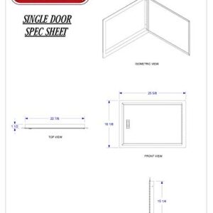 Bull Outdoor Products Stainless Steel Door with Lock and Key 16" x 23"