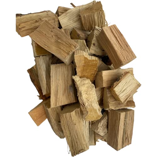 Carolina Cookwood Oak Smoking Wood Chunks Add Smoke Flavor to Food Cooked on Grills Smokers and Most Outdoor Cookers; Naturally Cured USA Hardwood Pieces in 8-12 Pound Box, 800 Cubic Inches