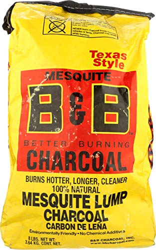 B&B CHARCOAL Charcoal Lump Mesquite, 128 OZ