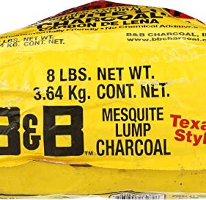 B&B CHARCOAL Charcoal Lump Mesquite, 128 OZ