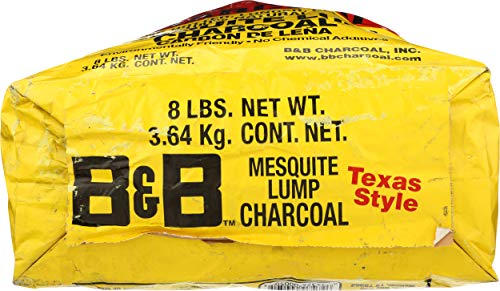 B&B CHARCOAL Charcoal Lump Mesquite, 128 OZ