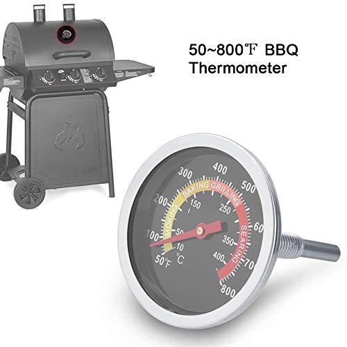 10-425? BBQ Stainless Steel Thermometer Bimetal Oven Thermometer 50~800? Temperature Gauge for Barbecue Cooking