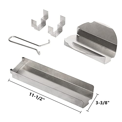 OLAMO Ash Drawer for Big Green Egg, Slide Out Stainless Steel Ash Drawer Replacement for Large Big Green Egg, Removable Ash Cleaning Tool for Large BGE, Grill Accessories, BGE Accessories (New)