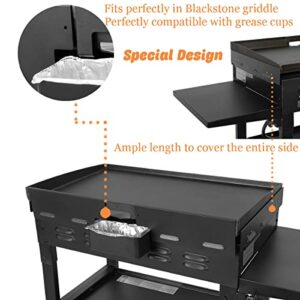 AOKEMAi Wind Guard for Blackstone 28 Inch Griddle, Wind Screen to Protect The Flames, Blackstone Griddle Accessories Compatible with Rear Grease Cup, Stable Without Dropping (Fit for 28” Griddle)