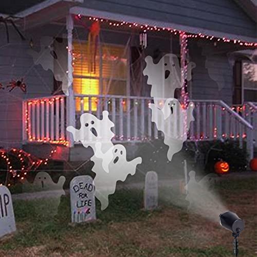 PEIDUO Halloween LED Projector Ghost Rotating Projectors Lights Waterproof Outdoor Landscape Decorative Lighting for Patio, Garden, Halloween, Wedding, Party