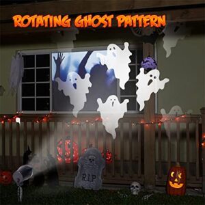 PEIDUO Halloween LED Projector Ghost Rotating Projectors Lights Waterproof Outdoor Landscape Decorative Lighting for Patio, Garden, Halloween, Wedding, Party