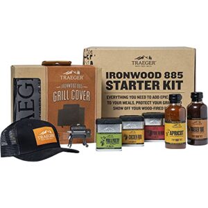 traeger pellet grills bac661 ironwood 885 holiday bundle, multicolor