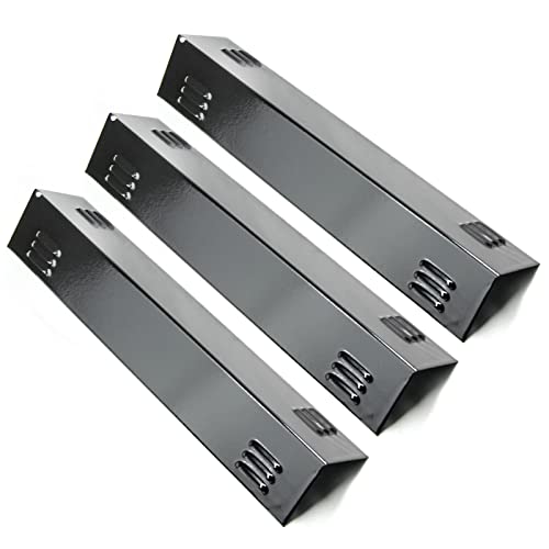 Hongso 15.8 Inch Porcelain Steel Heat Plate Replacement for Backyard Grill and Dyna-Glow Dyna-Glo Gas Grill Models, PPA551 (3-Pack)