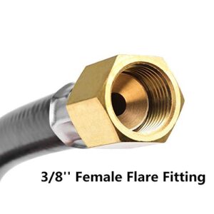 SHINESTAR 12FT Propane Hose Extension with 3/8" Female Flare x 3/8" Male Flare, for Large Tank and Gas Grill, Camping Stove, and More, Flexible and Durable