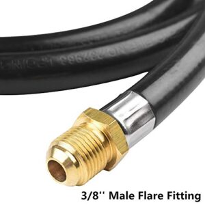 SHINESTAR 12FT Propane Hose Extension with 3/8" Female Flare x 3/8" Male Flare, for Large Tank and Gas Grill, Camping Stove, and More, Flexible and Durable