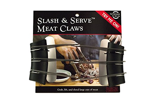 Charcoal Companion CC1132 Slash & Serve BBQ Meat Pulled Pork Shredder Claws / Set of Two Barbecue Tools